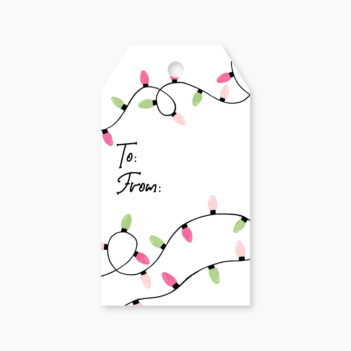 Christmas Lights Gift Tag Set – paperbunnypress