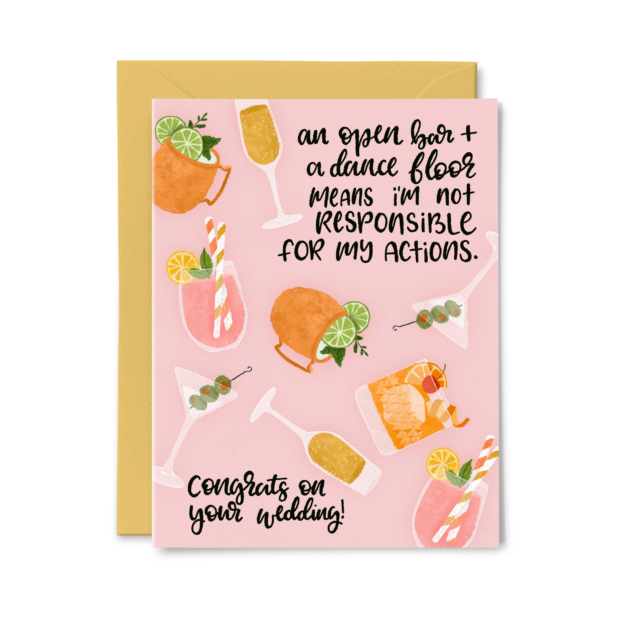 Open Bar and Dance Floor Greeting Card – paperbunnypress