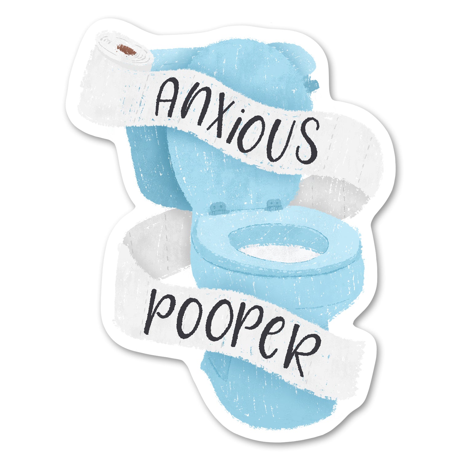 Anxious Pooper Sticker – paperbunnypress